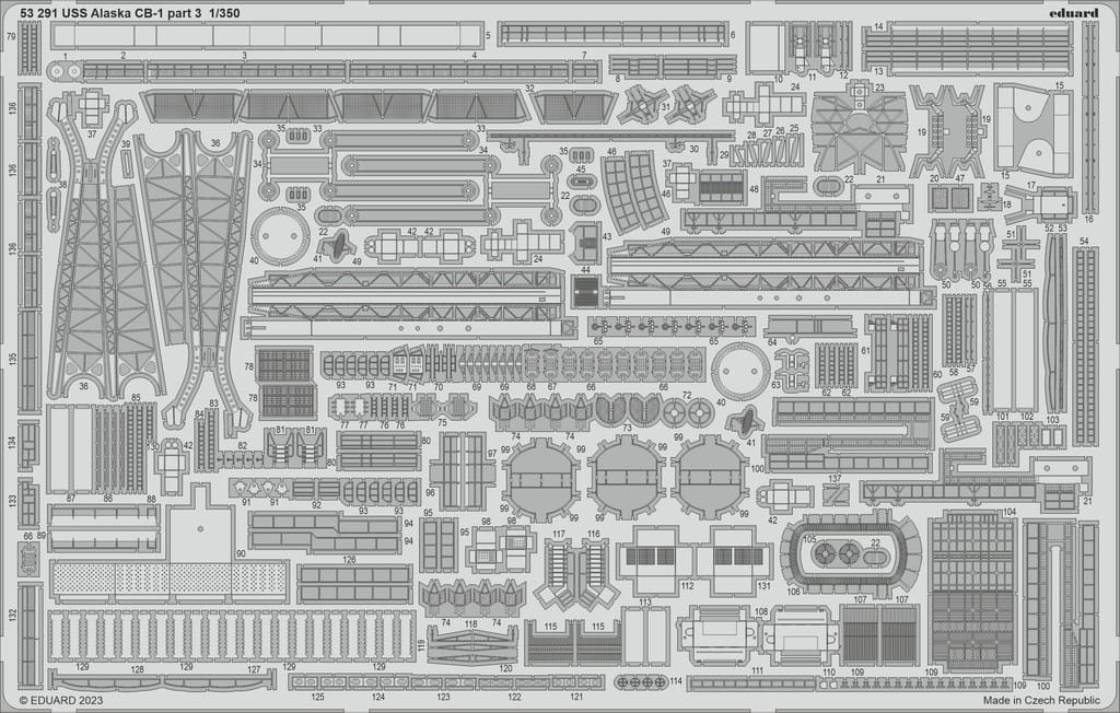 Eduard 53291 - 1:350 USS Alaska CB-1 part 3 - Exito Model Store