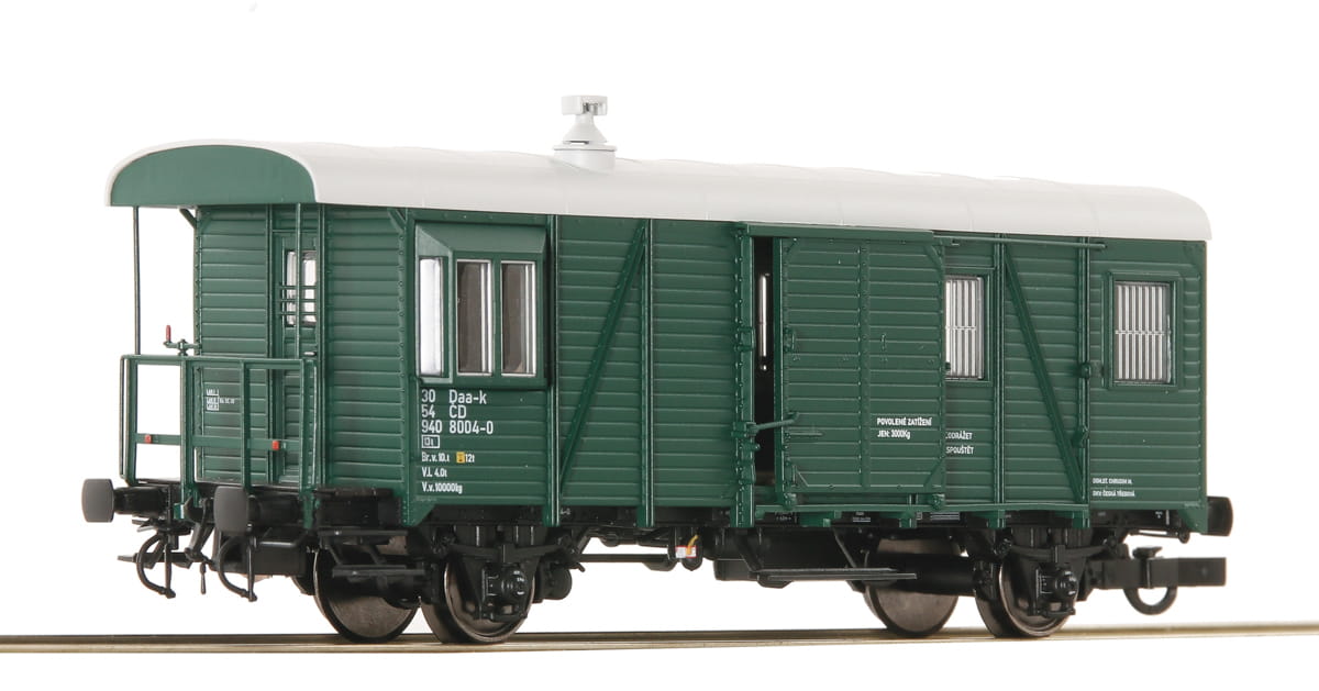 Roco 6200142 H0 - Daa-k SD freight train service car of Czech Railways ...